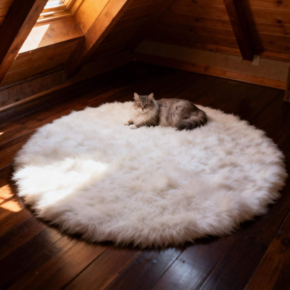 sheepskin rug | Faux Fur Sheepskin Round Area Rug | circle Sheepskin ...