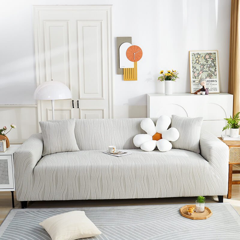 Stretch Jacquard Couch Cover, 1-Piece Soft Sofa Cover, Sofa Slipcover ...